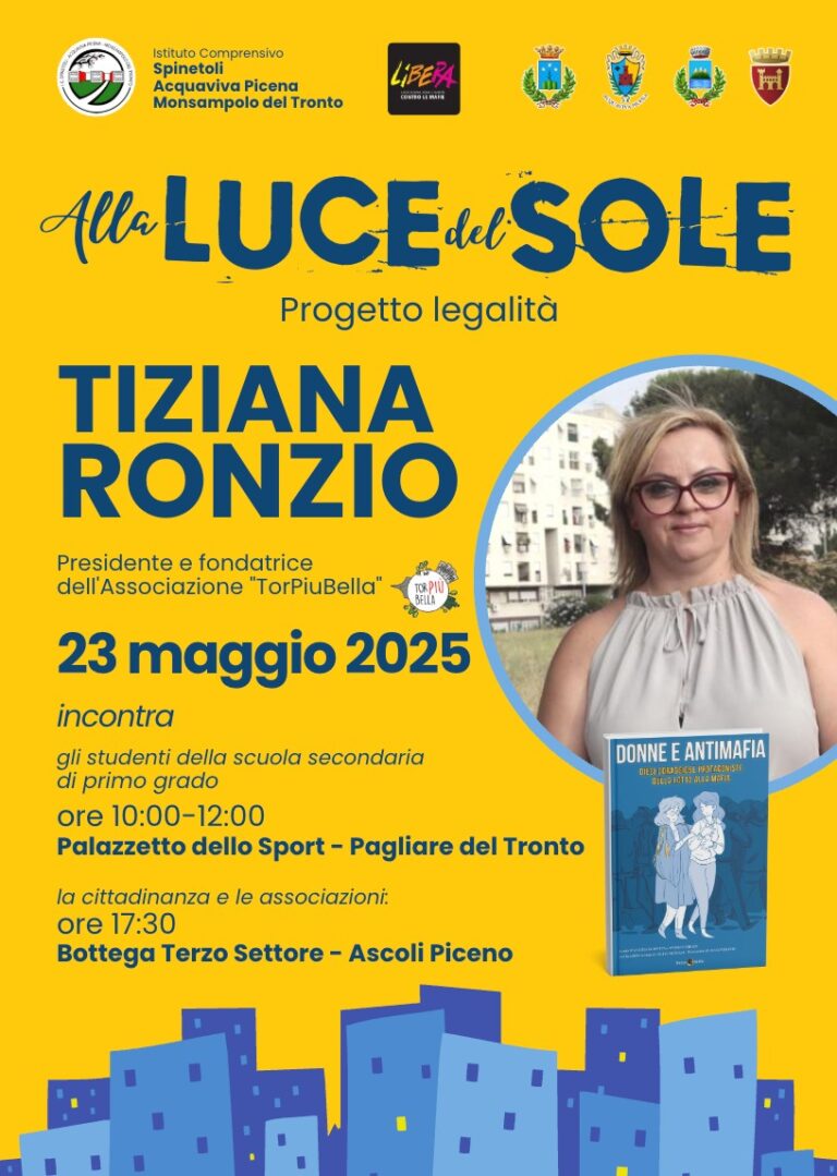 Giornata della Legalità, Tiziana Ronzio a Pagliare del Tronto e ad ...