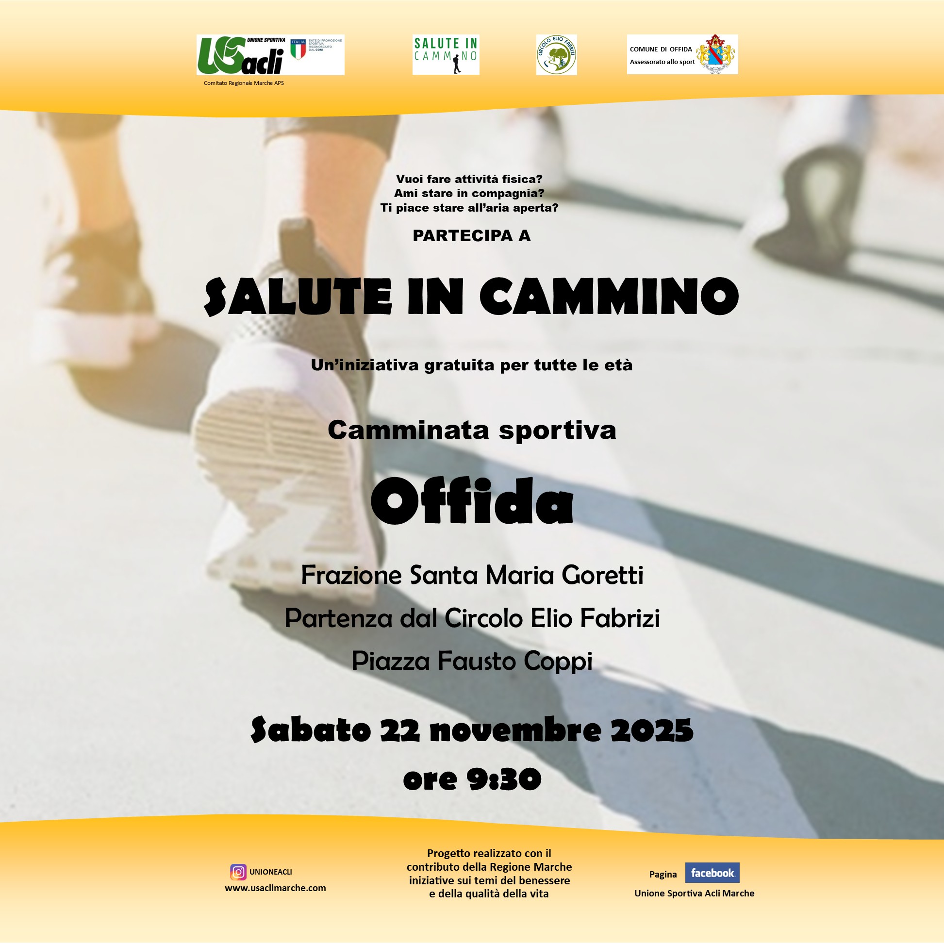 Sabato 22 novembre a Santa Maria Goretti di Offida una camminata ...