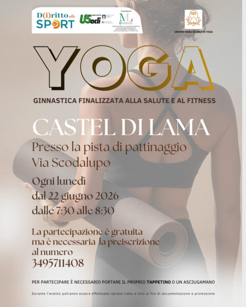 Castel di Lama, aperte le iscrizioni alle lezioni gratuite di yoga ...